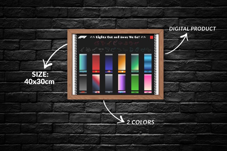 F1 Mini Sets for Brick Build Display | 40x30cm | Black and White ...