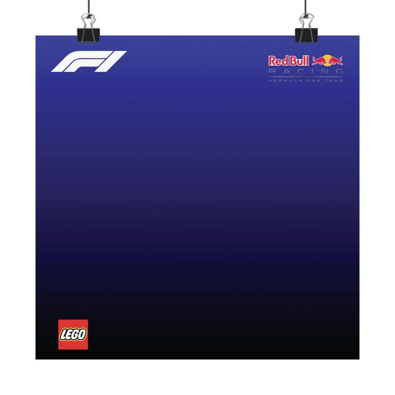 Red Bull F1 Team Lego Square Wall Art - Formula 1 Display Background ...