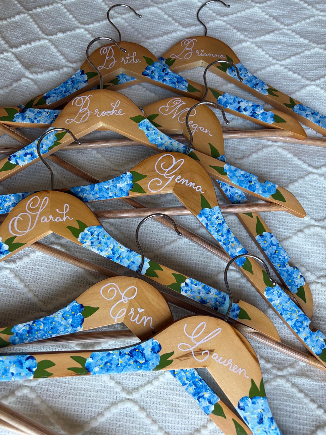 Personalized Hand-painted Floral Hanger/ Custom Bridal & Bridesmaid ...