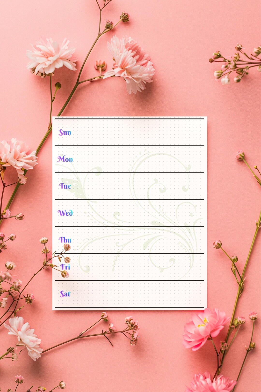 ADHD Planner Template Set for Canva, Minimalist & Colorful Bujo Spreads ...
