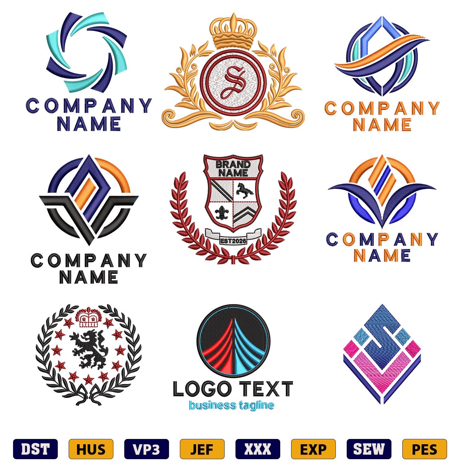 Custom Embroidery Logo Designs Bundle – Business Branding (digital ...