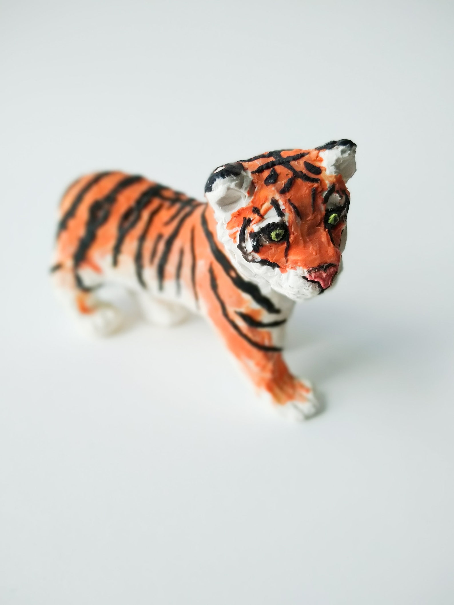 Handmade Clay Tiger Tiger Figure Siberian Tiger Miniature - Etsy