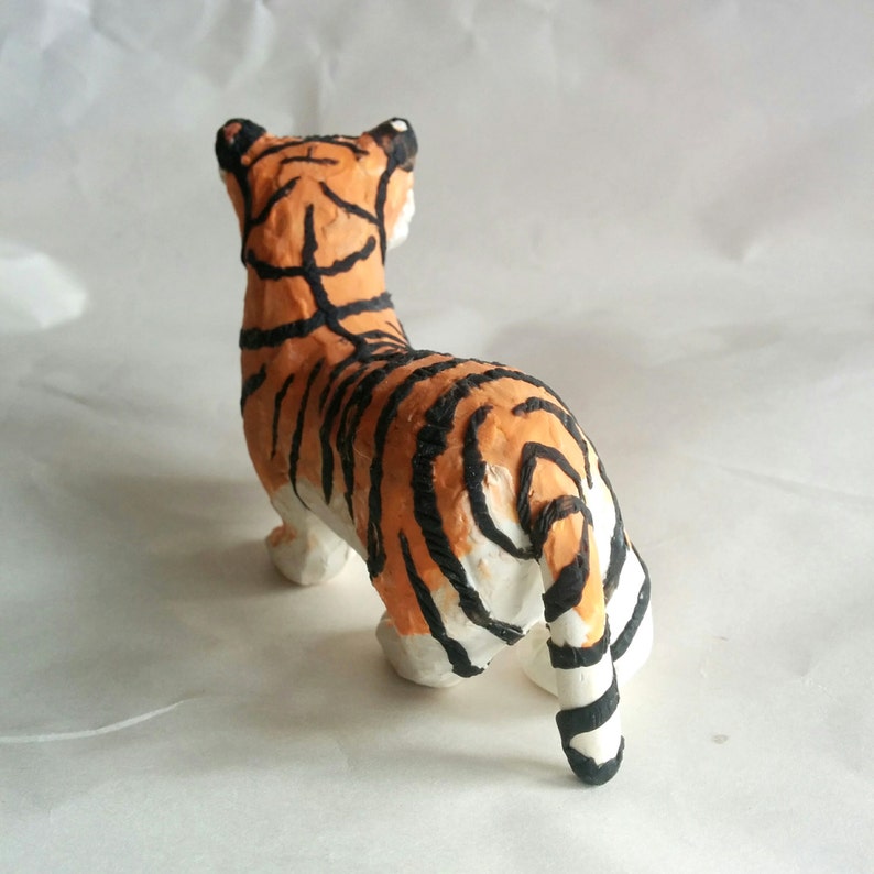 Handmade Clay Tiger Tiger Figure Siberian Tiger Miniature | Etsy