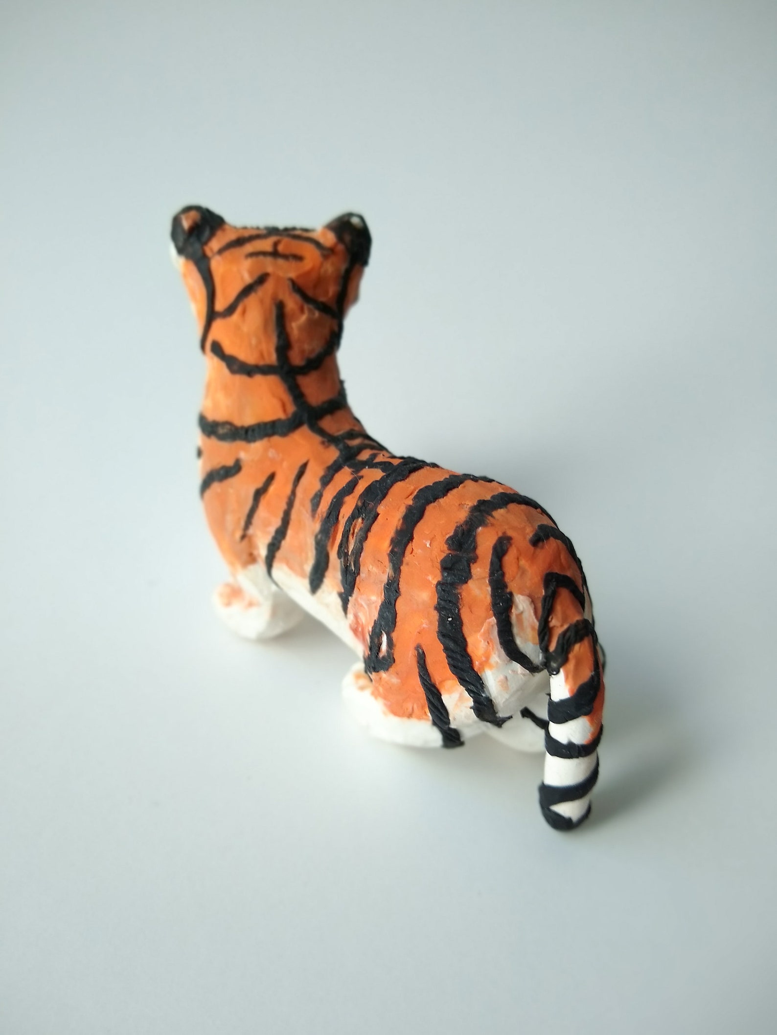 Handmade Clay Tiger Tiger Figure Siberian Tiger Miniature - Etsy