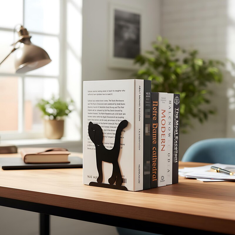 Bookends Metal Dog - Etsy UK