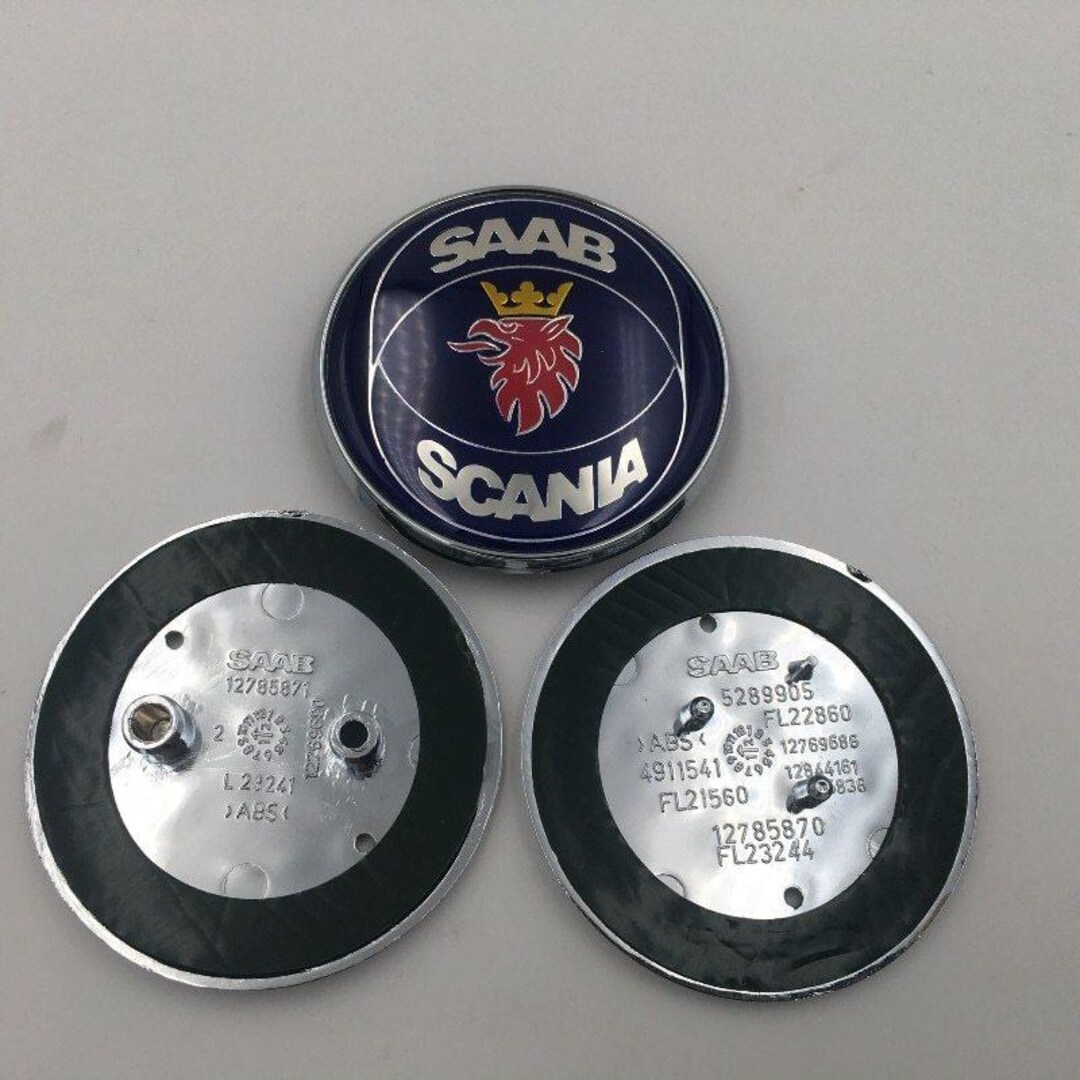 2x68mm Scania Front Hood Bonnet Logo, Rear Back Trunk Badge Emblem for ...