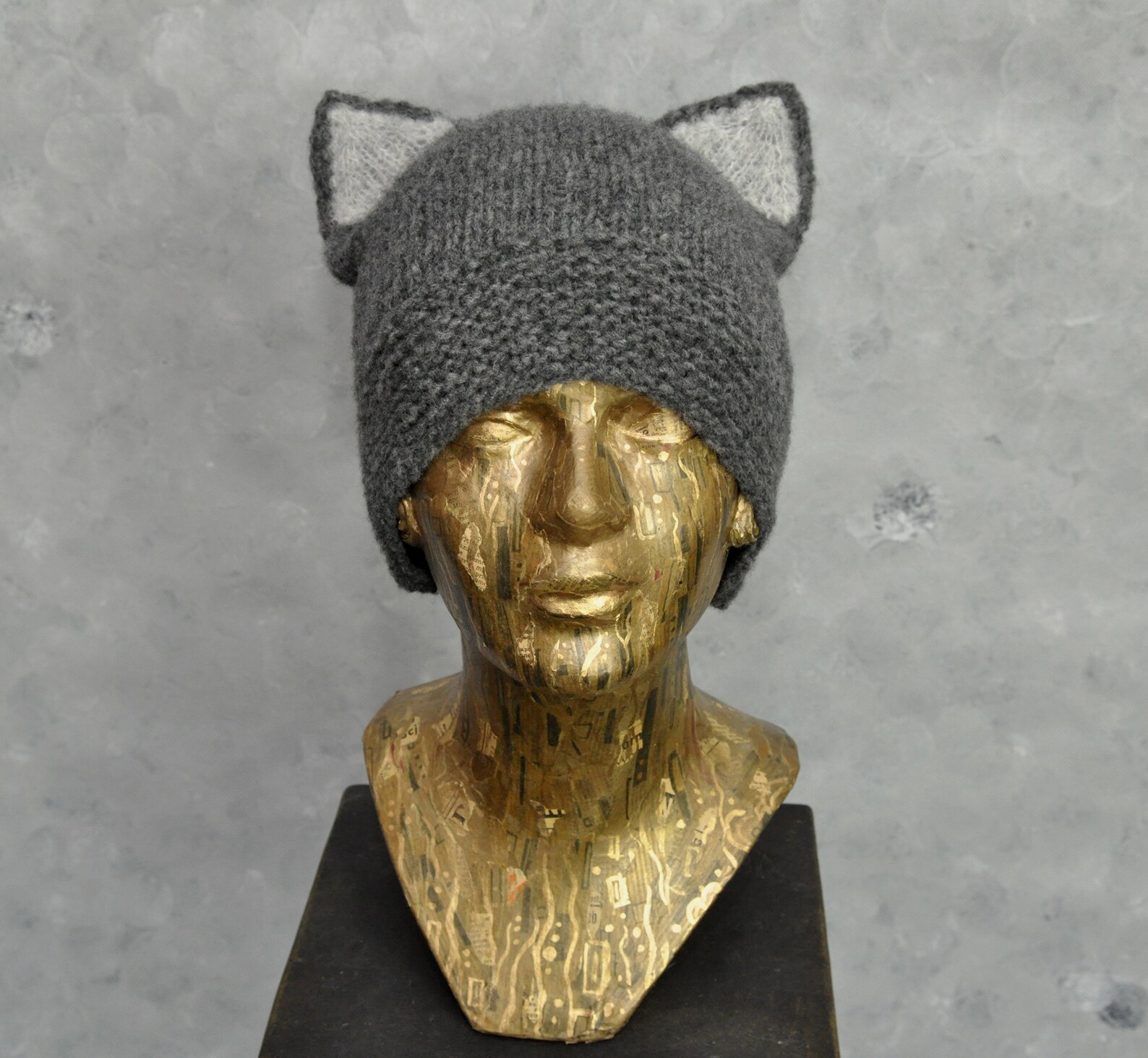 Knit Wolf Hat Wolf Beanie Hat Alpaca Hat With Ears Woodland - Etsy