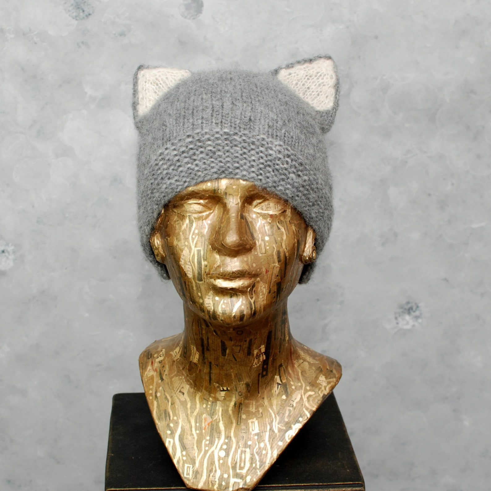 Knit Wolf Hat Wolf Beanie Hat Alpaca Hat With Ears Woodland - Etsy