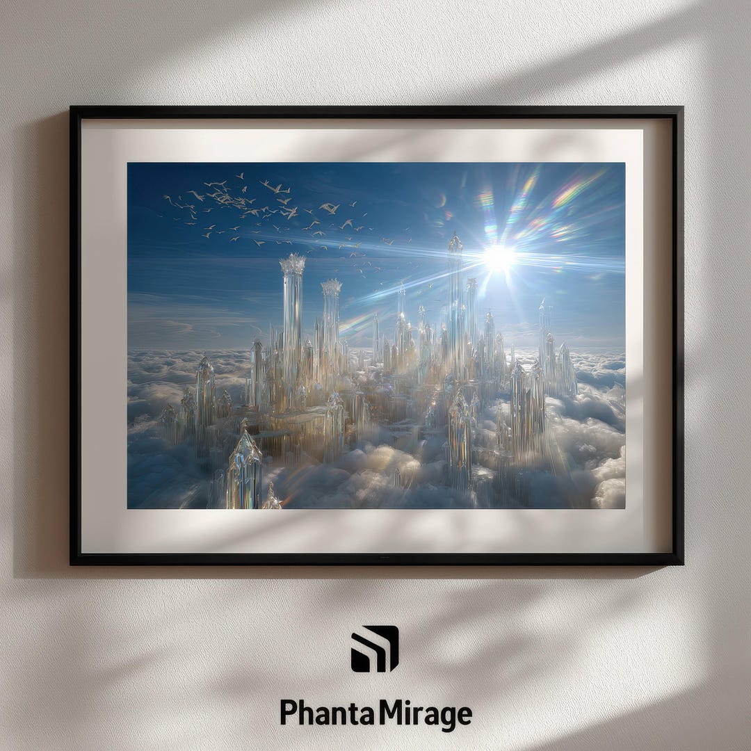 Crystal City Fantasy Art Print • Aetherion Dreamscape - Etsy