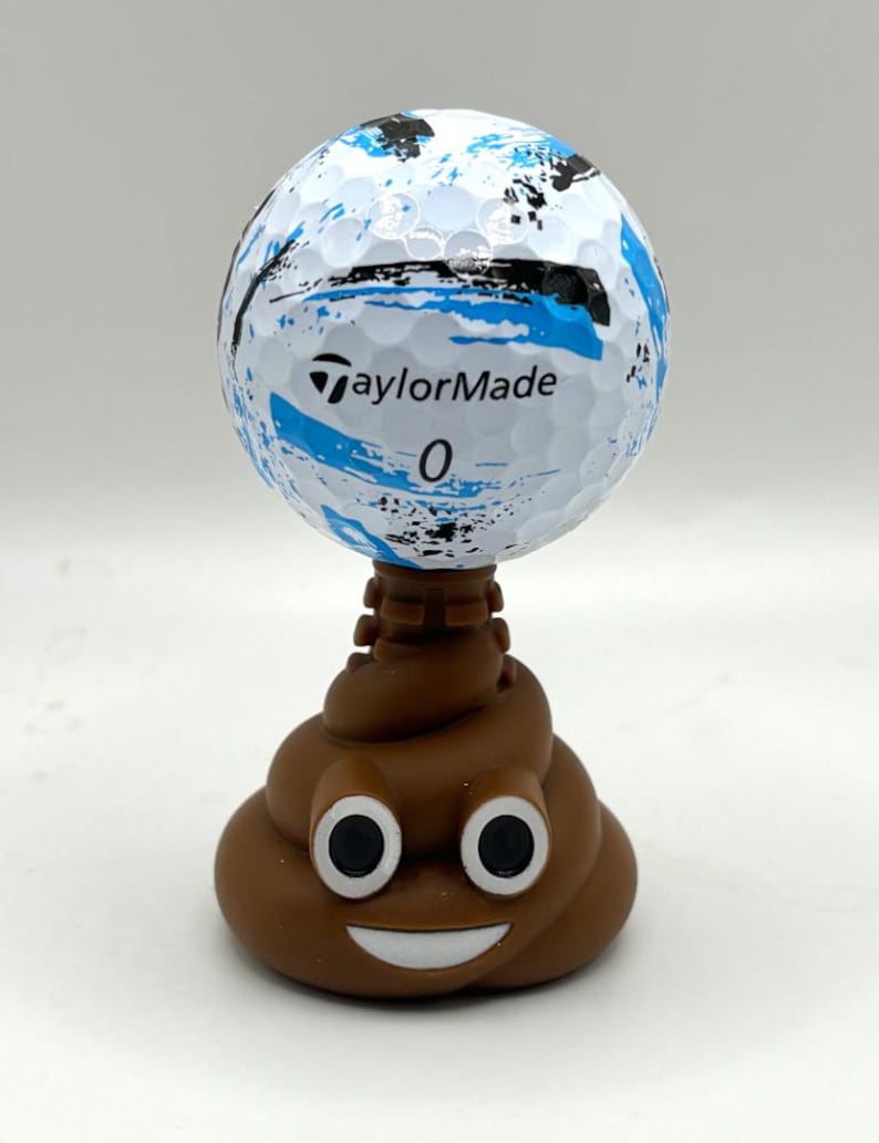 Funny Golf Tee Turds | Novelty Golfer Gift | Set of 3 Poo Emoji Golf ...