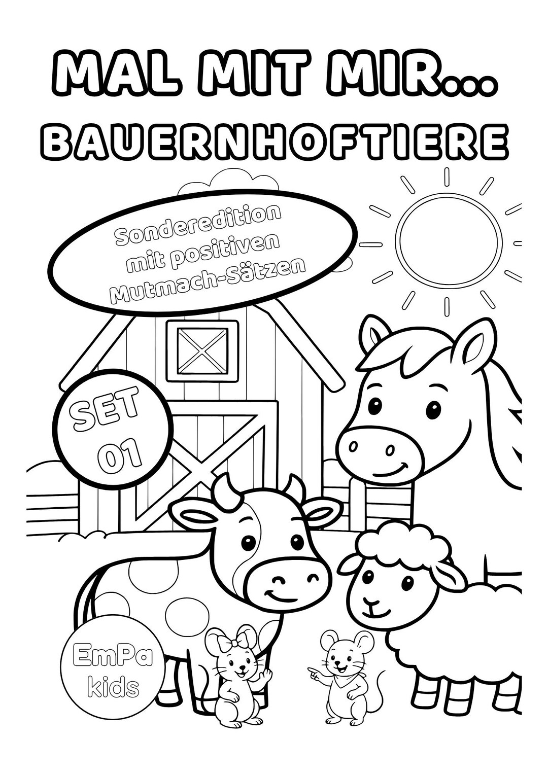 Paint With Me... Farm Animals Special Edition With Positive ...