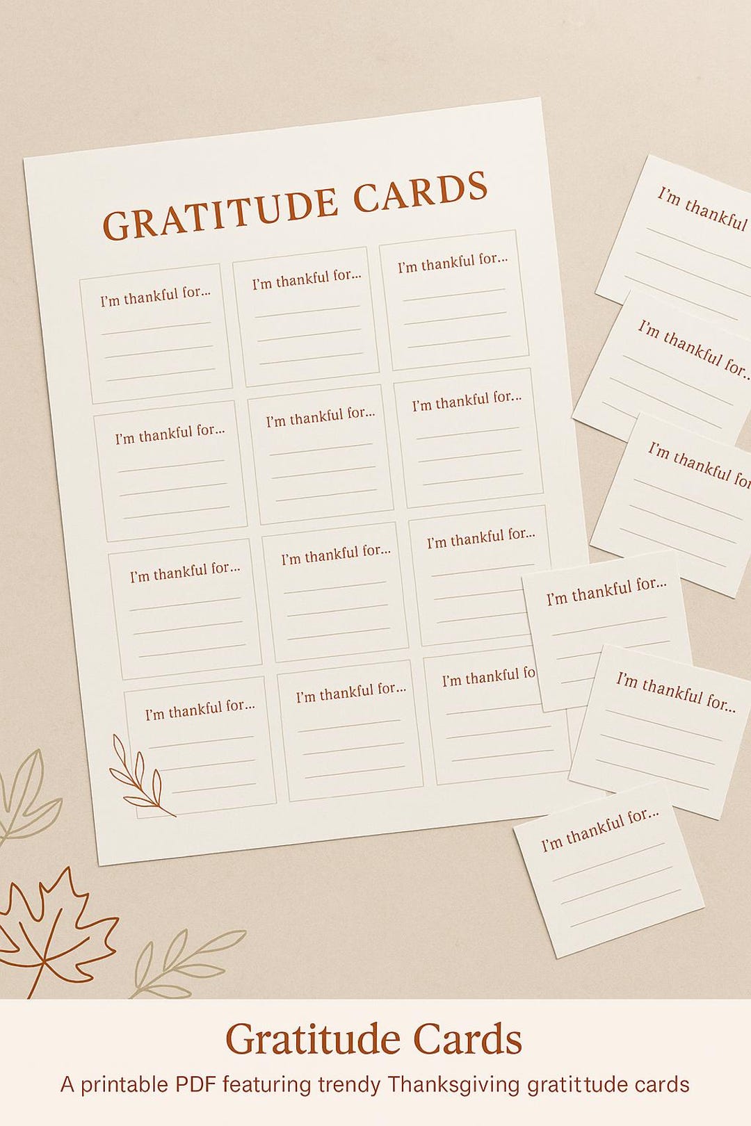 Thanksgiving Gratitude Cards - Etsy