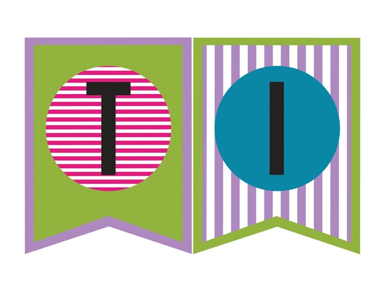 Congratulations Banner hot pink lime green turquoise pale | Etsy