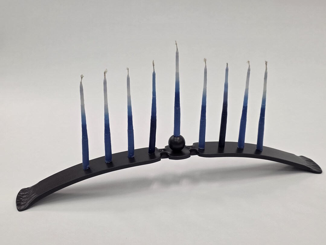 Handmade Arch Menorah Forged Steel Wrought Iron 18" X 2.5" X 2.5" - Etsy