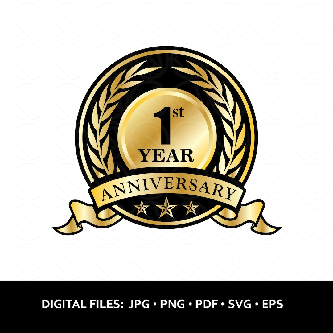 1st Year Anniversary Logo - Etsy