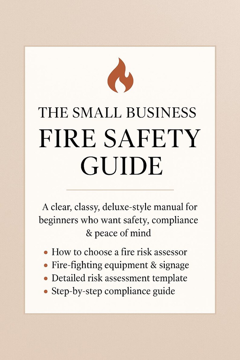 Small Business Fire Safety Guide UK: Editable Templates (digital ...