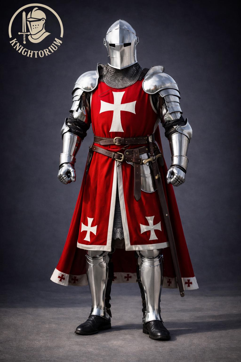 Full Body Templar Knight Armor Suit – Wearable Steel Crusader Costume ...