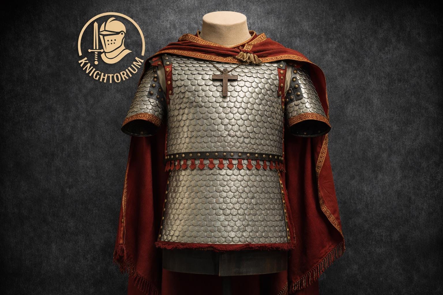 Handcrafted Medieval Scale Armor Cuirass With Cape | Byzantine Knight ...
