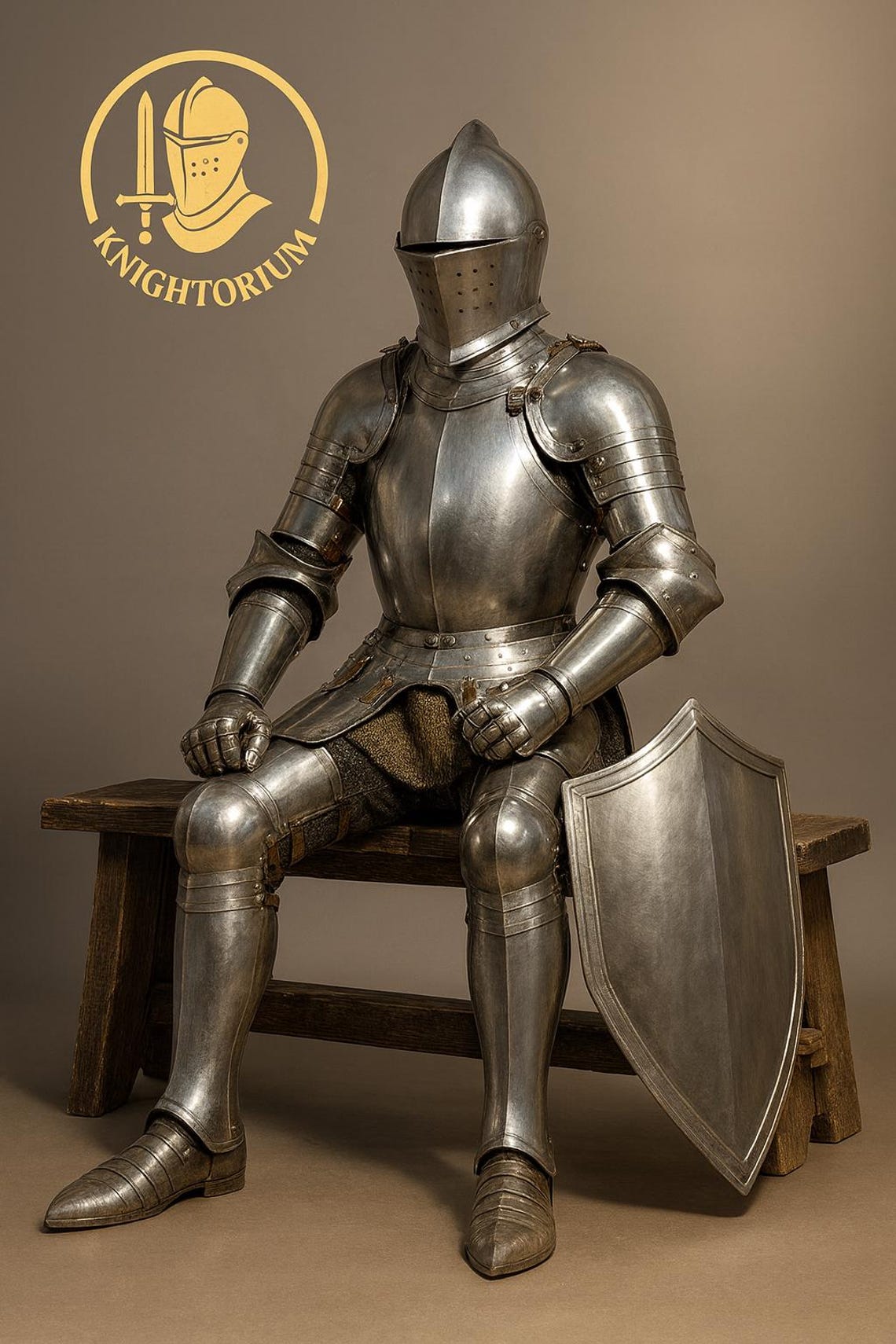 Full-body Medieval Knight Armor With Shield – Premium Hand-forged Steel ...