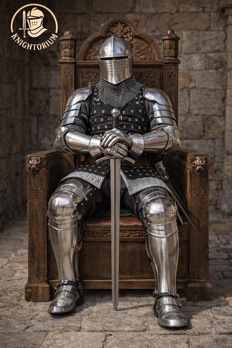 Handcrafted Medieval Full Plate Knight Armor Suit | Polished Steel ...