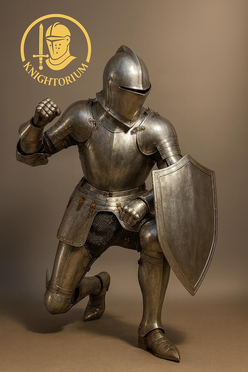 Full-body Medieval Knight Armor With Shield – Premium Hand-forged Steel ...