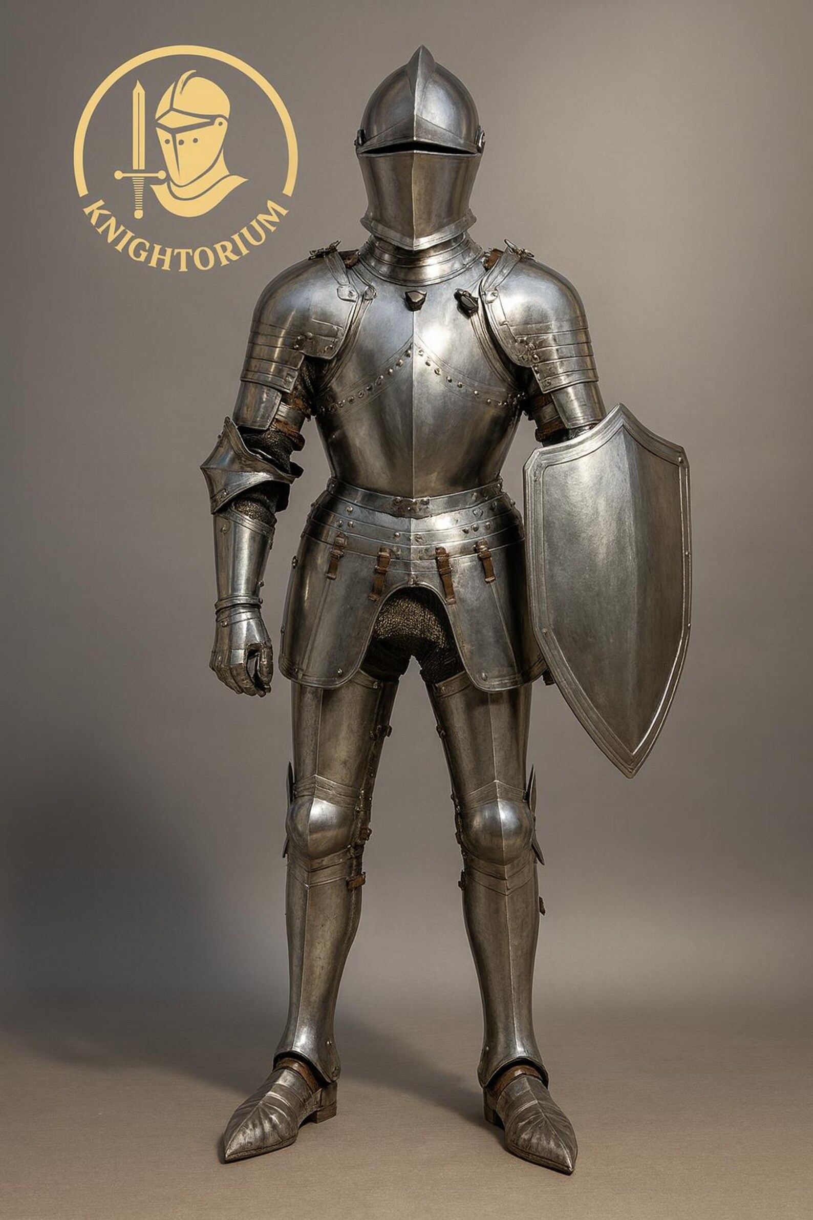 Full-body Medieval Knight Armor With Shield – Premium Hand-forged Steel ...