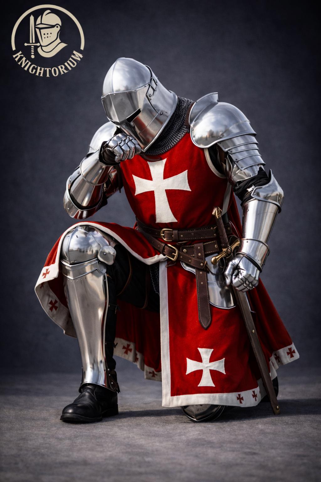 Full Body Templar Knight Armor Suit – Wearable Steel Crusader Costume ...