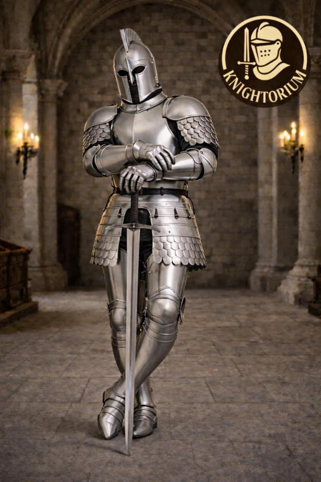 Medieval Full Plate Armor Suit – Polished Steel Knight Armor for LARP ...