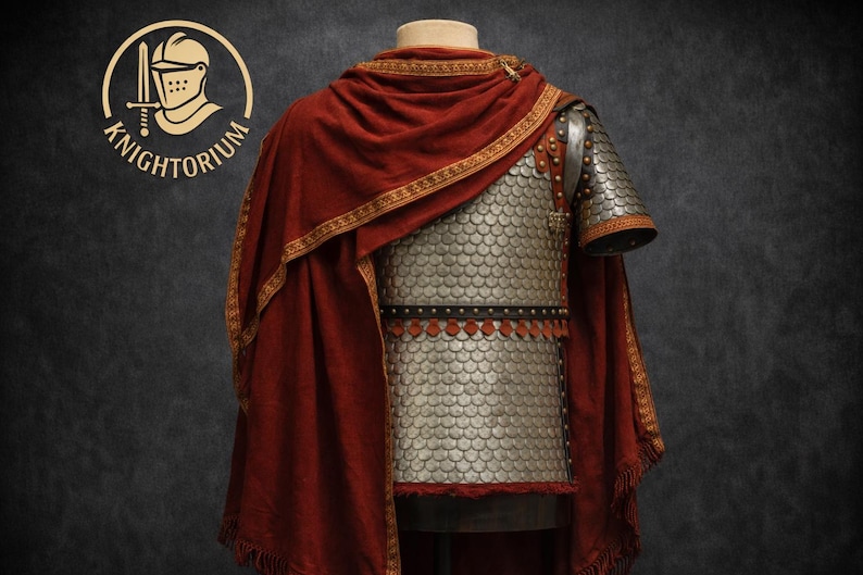 Handcrafted Medieval Scale Armor Cuirass With Cape | Byzantine Knight ...