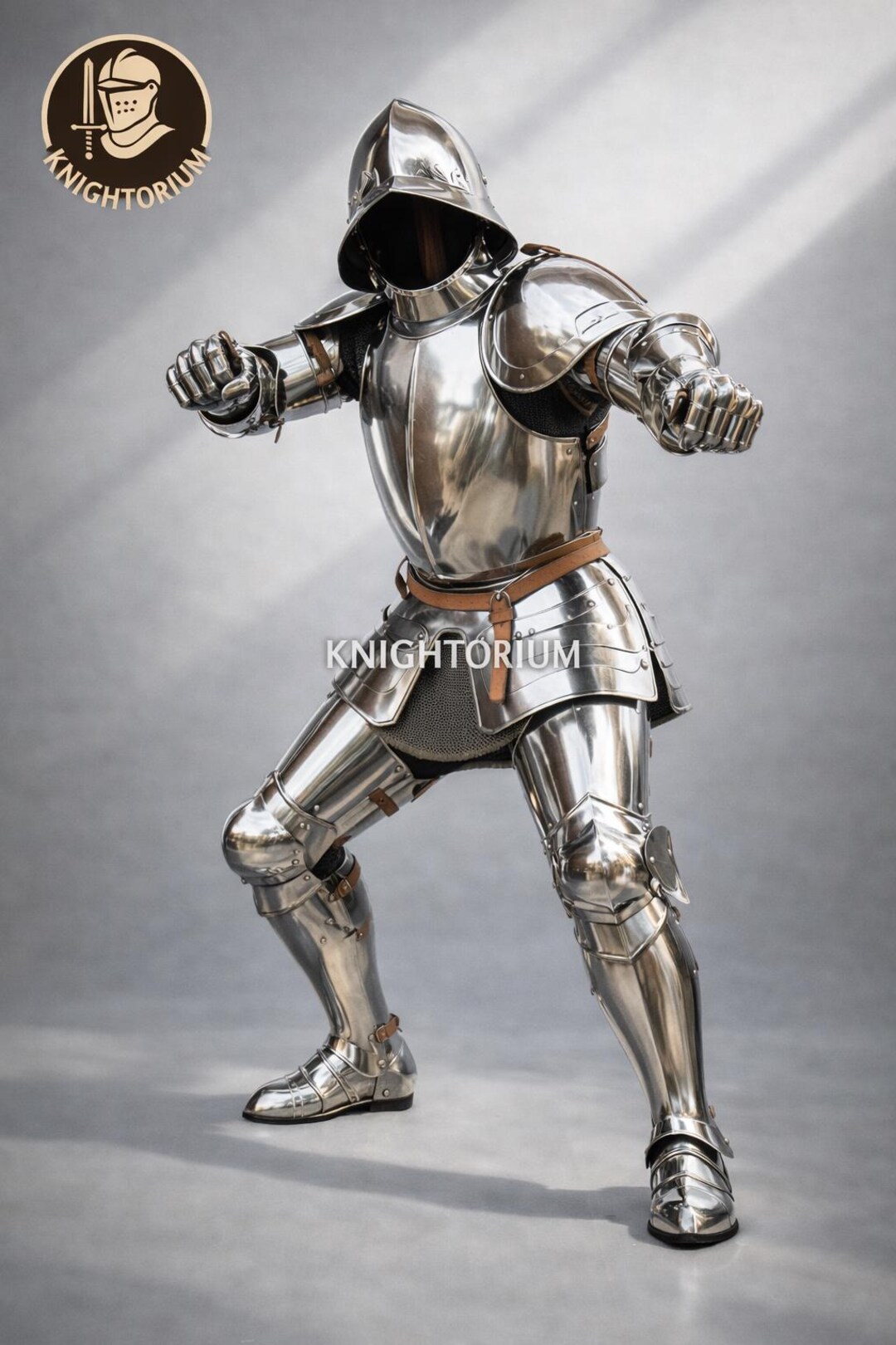 Medieval Gothic Full Plate Armor Suit: Full Body Steel Knight Costume ...