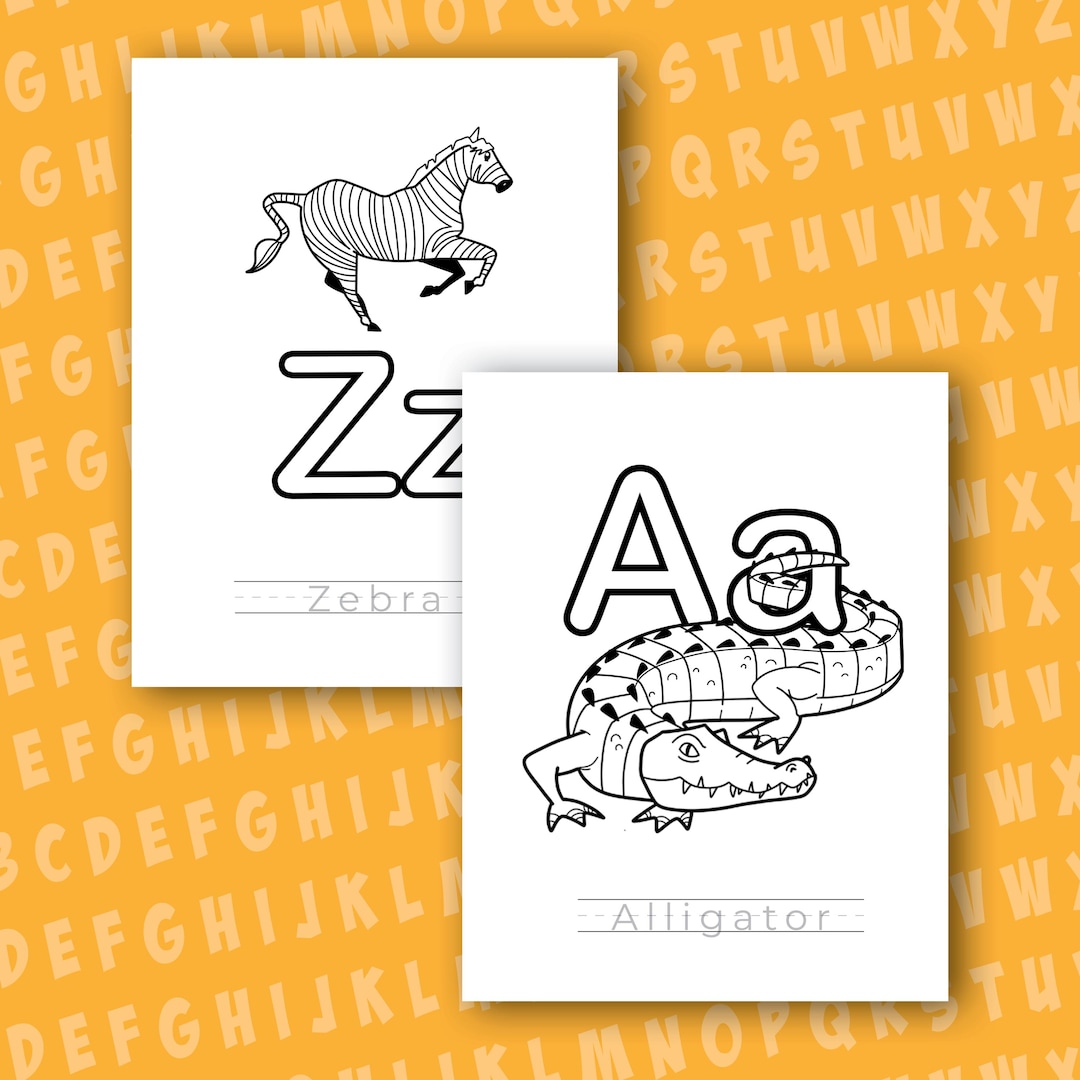 Alphabet Coloring Activities - Etsy