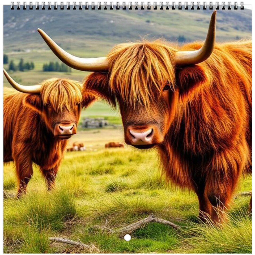 Highland Cows 2026 Calendar - Wall Art for Animal Lovers - Etsy