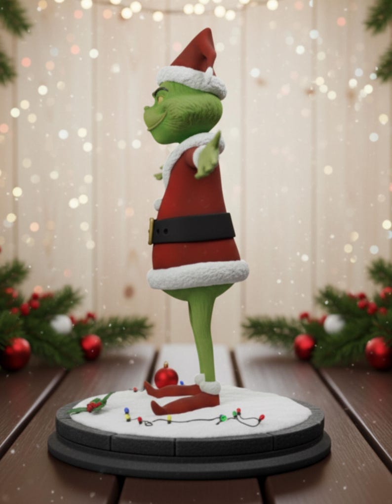 Christmas Grinch Figure STL File, 3D Model (digital Download) - Etsy