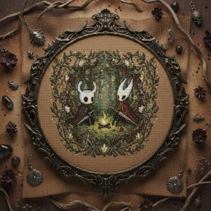 Forest Bug Knights Kreuzstichmuster: Verzauberte Lagerfeuerszene ...