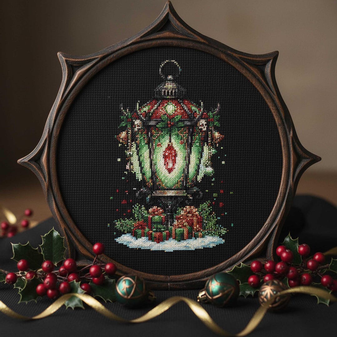 Victorian Lantern Christmas Cross Stitch Pattern: Festive Holiday ...
