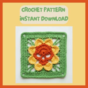 Gothic Flower Granny Square Pattern - Etsy