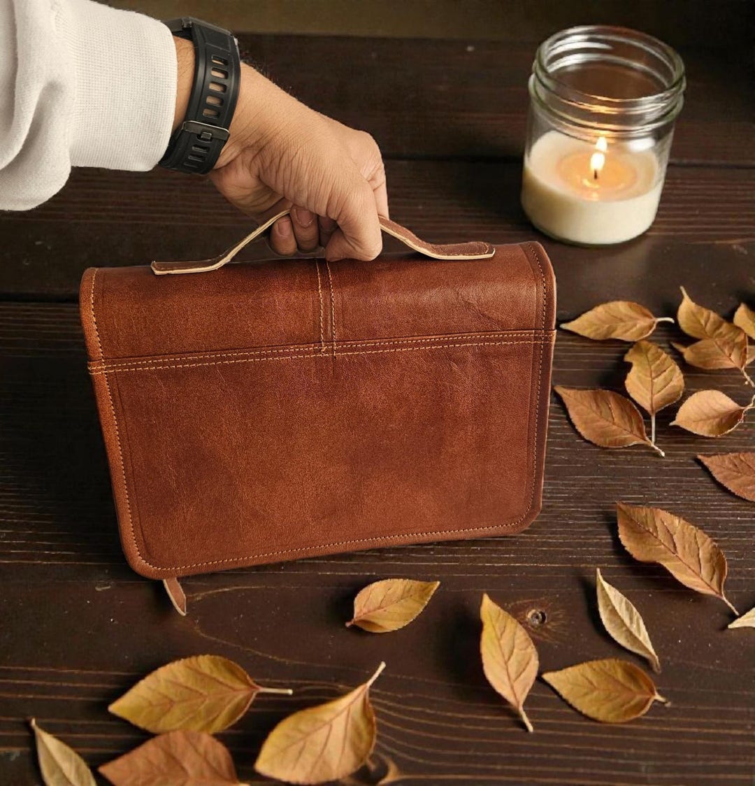 Custom Leather Bible Cover – Engraved Full-grain Leather, Handmade - Etsy