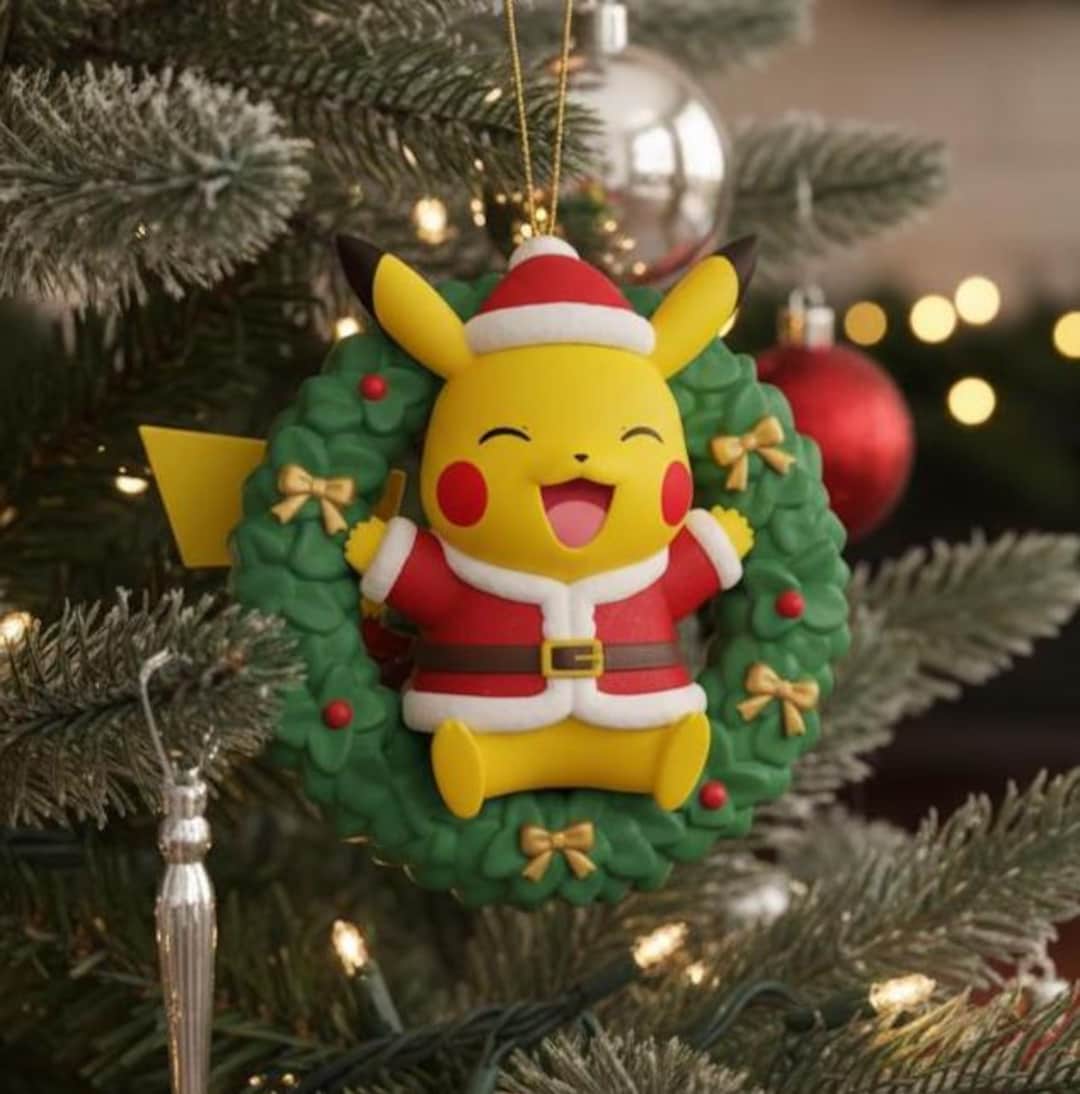 Pikachu 3D Printable Christmas Tree Ornament STL File - Etsy