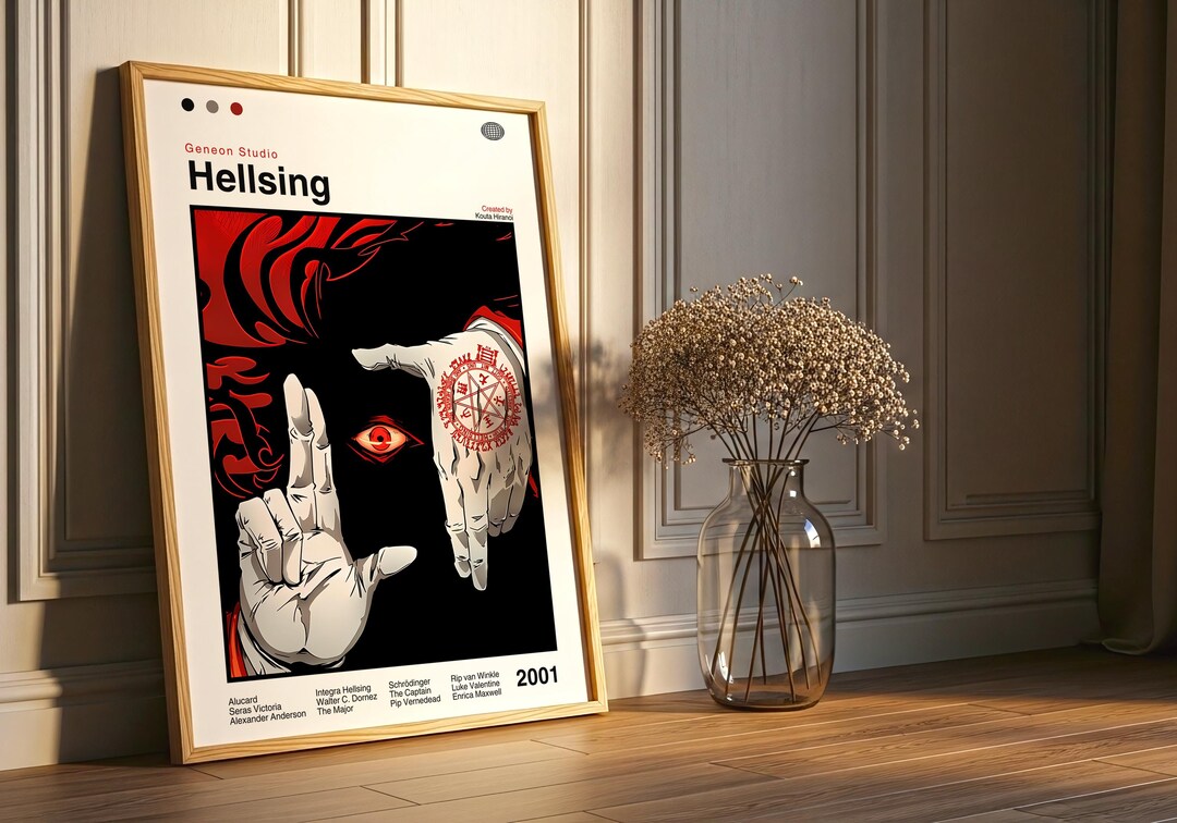Hellsing Ultimate Anime Poster : Minimalist Anime Manga Art Print - Etsy