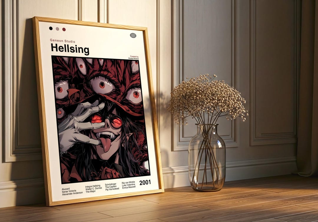 Hellsing Ultimate Anime Poster : Minimalist Anime Manga Art Print - Etsy