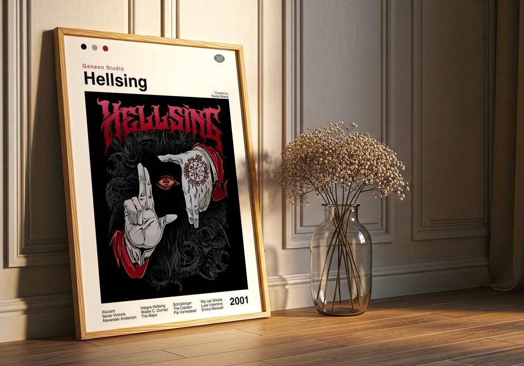 Hellsing Ultimate Anime Poster : Minimalist Anime Manga Art Print - Etsy