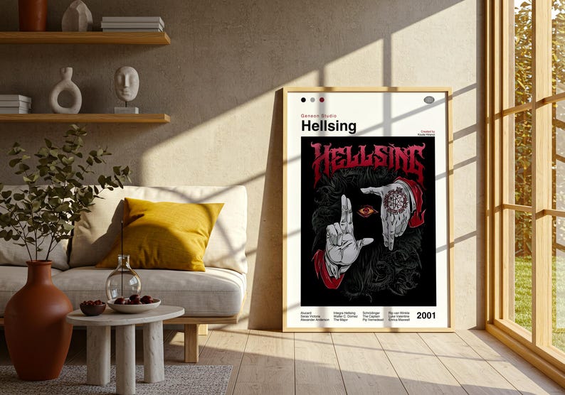 Hellsing Ultimate Anime Poster : Minimalist Anime Manga Art Print - Etsy