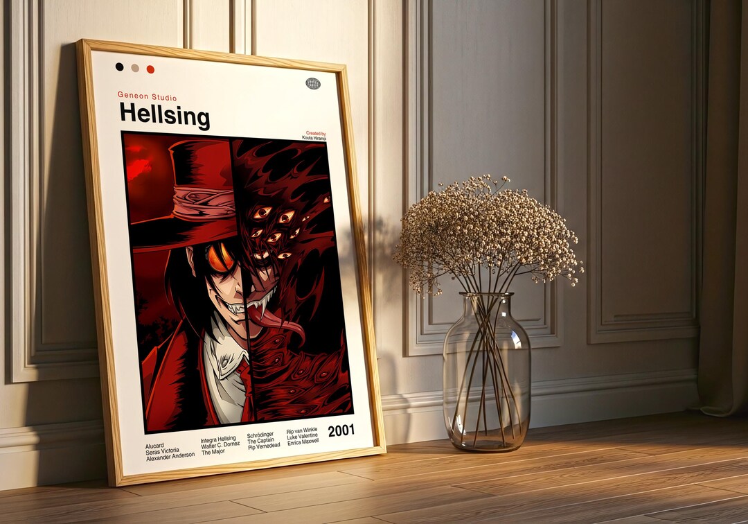 Hellsing Ultimate Anime Poster : Minimalist Anime Manga Art Print - Etsy