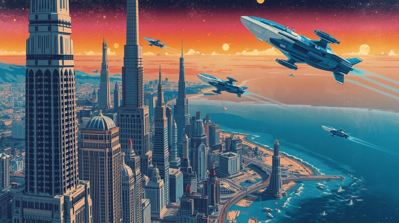 20 Clipart Images Imaginary Worlds and Spaceships - Etsy