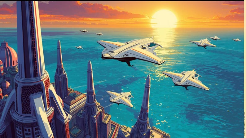 20 Clipart Images Imaginary Worlds and Spaceships - Etsy