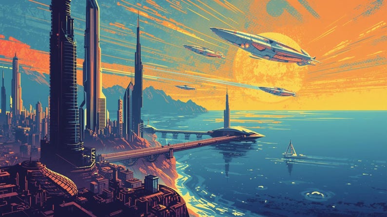 20 Clipart Images Imaginary Worlds and Spaceships - Etsy