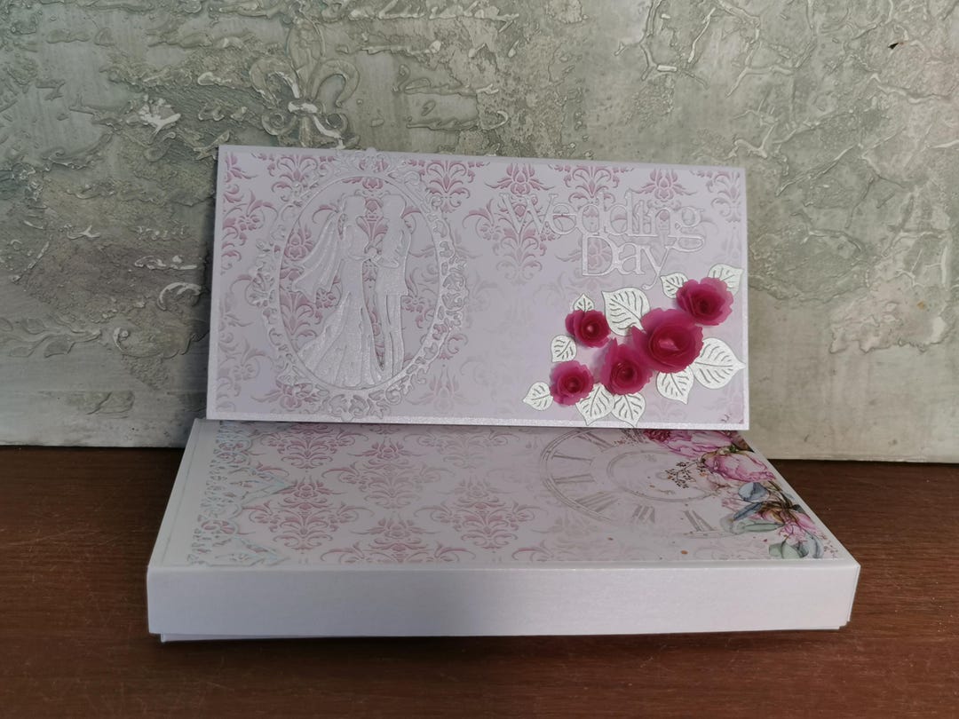 Handmade Pearl Wedding Card: Elegant Gift With Money Pocket - Etsy