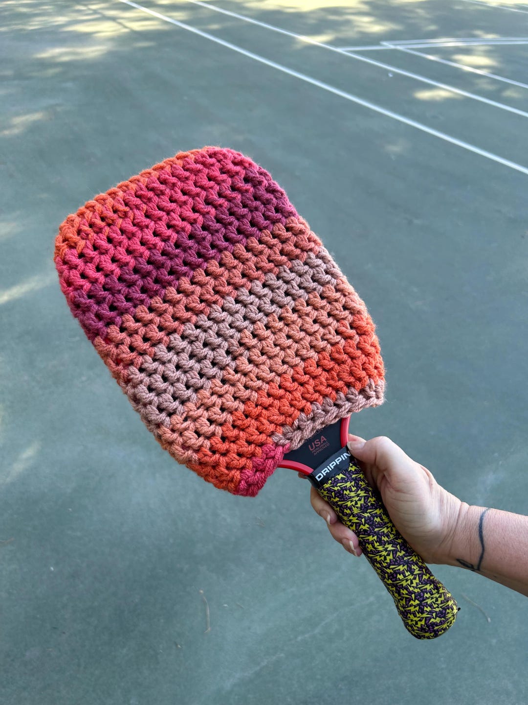 Pickleball Paddle Cover Handmade Crochet - Etsy