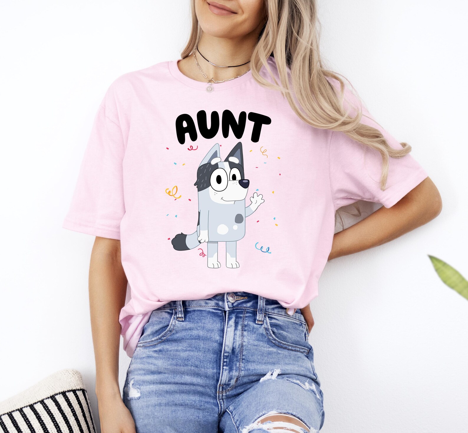 Aunt Bluey T-shirt, Cartoon Dog Tee - Etsy
