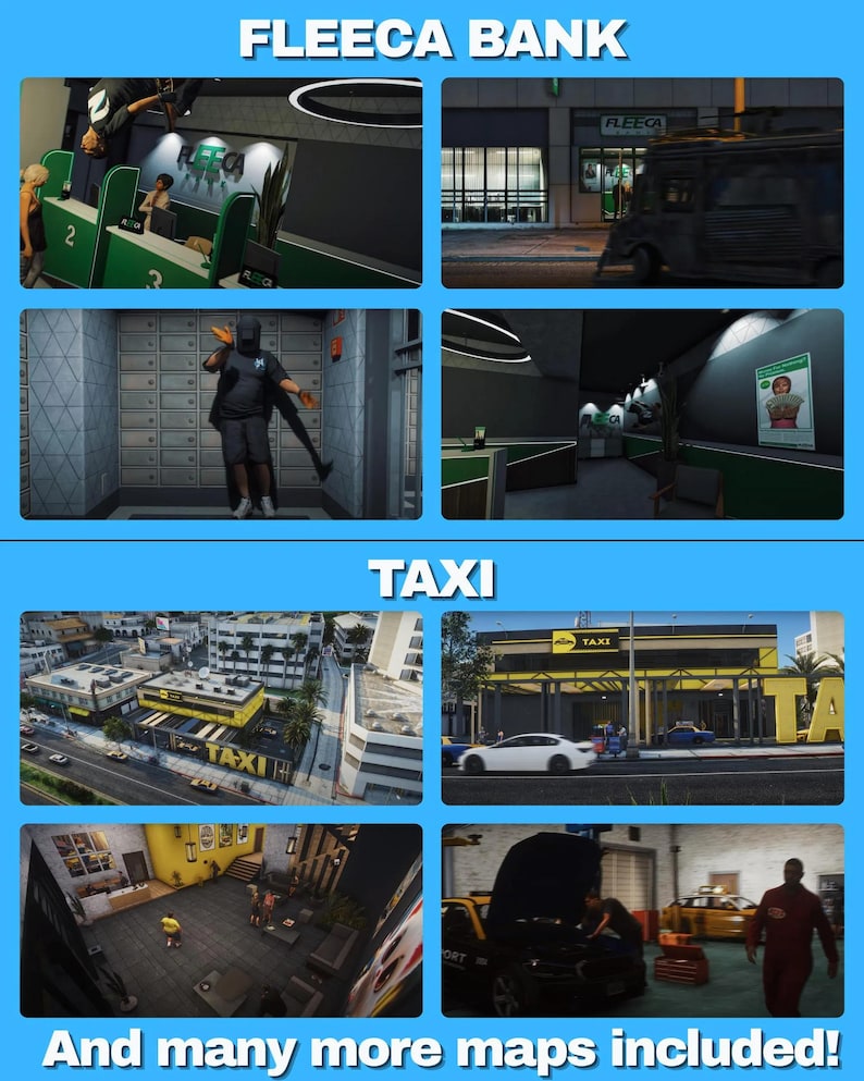 19x Fivem MLO Map Pack - Optimized Interiors & Roleplay Locations ...